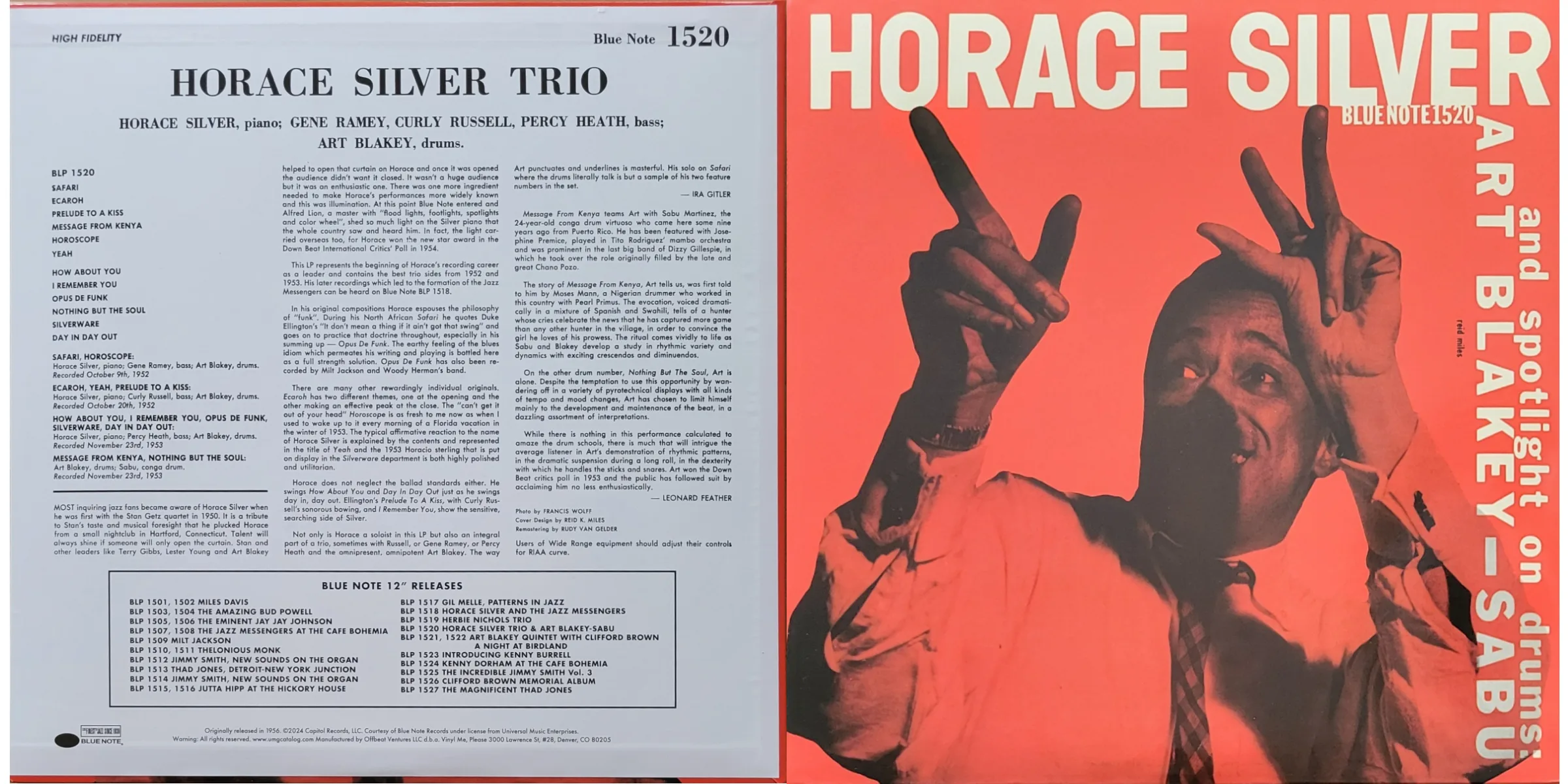Horace Silver, Horace Silver Trio, 1956 on Blue Note – Goatless